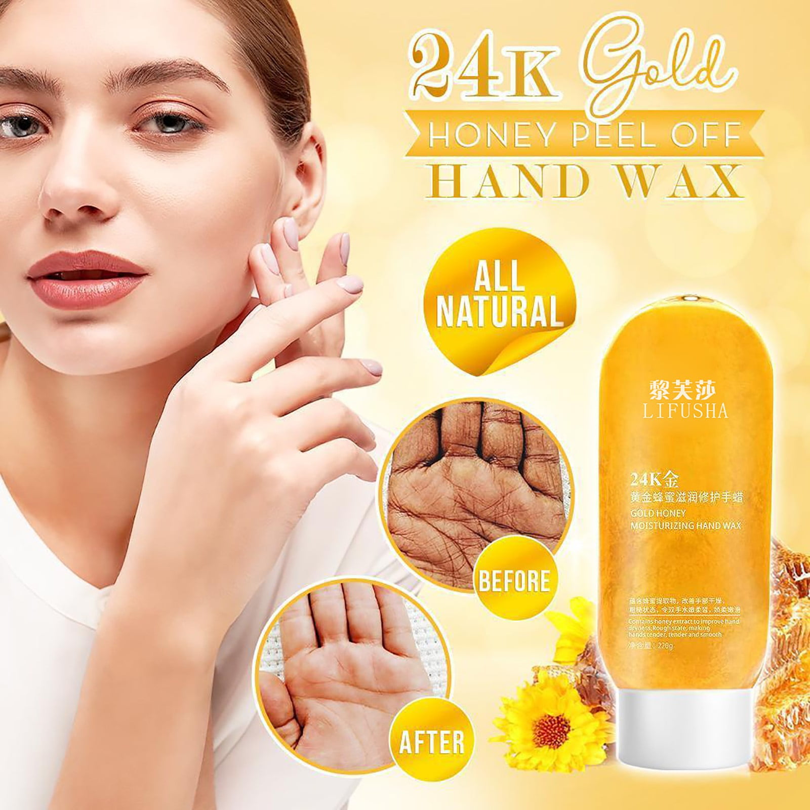 Lifusa Golden Honey Hand Wax Mask Wax Moisturizing Peel Off Off 220Ml ...