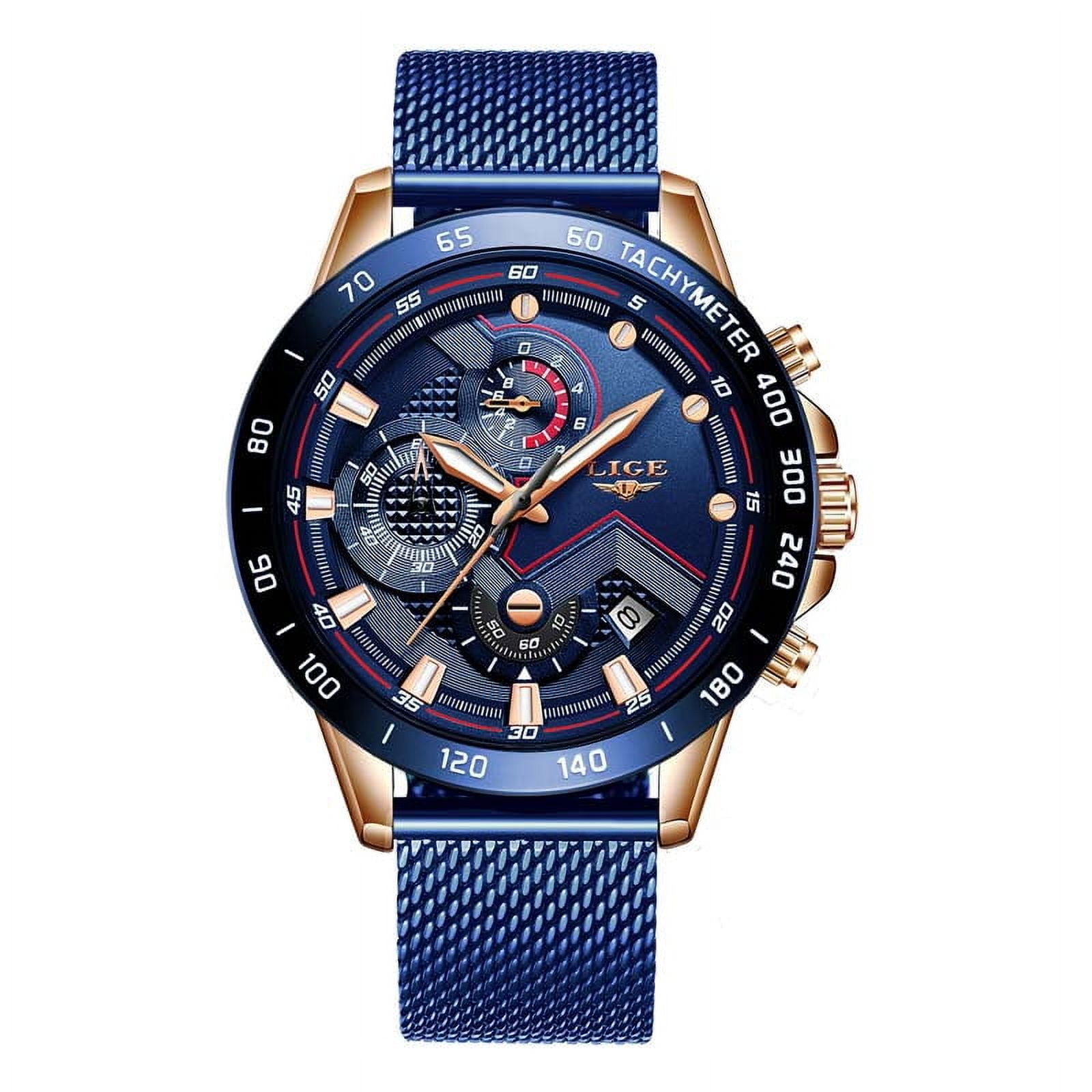 Lige Lige 2019 Popular Men's Mesh Strap Watch Multi-Functional ...