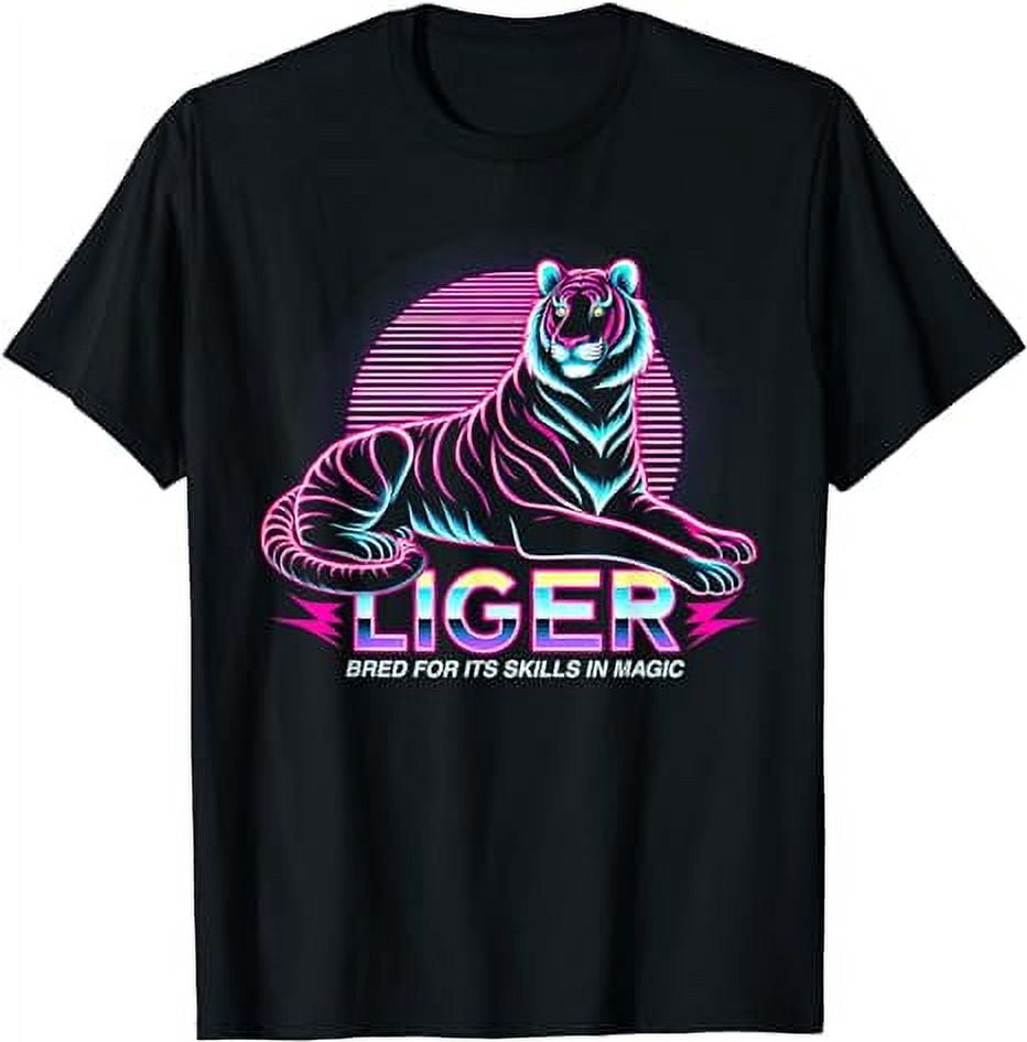 Liger Cool Retro Vintage Tiger Lion Magic Beast Graphic T-Shirt ...