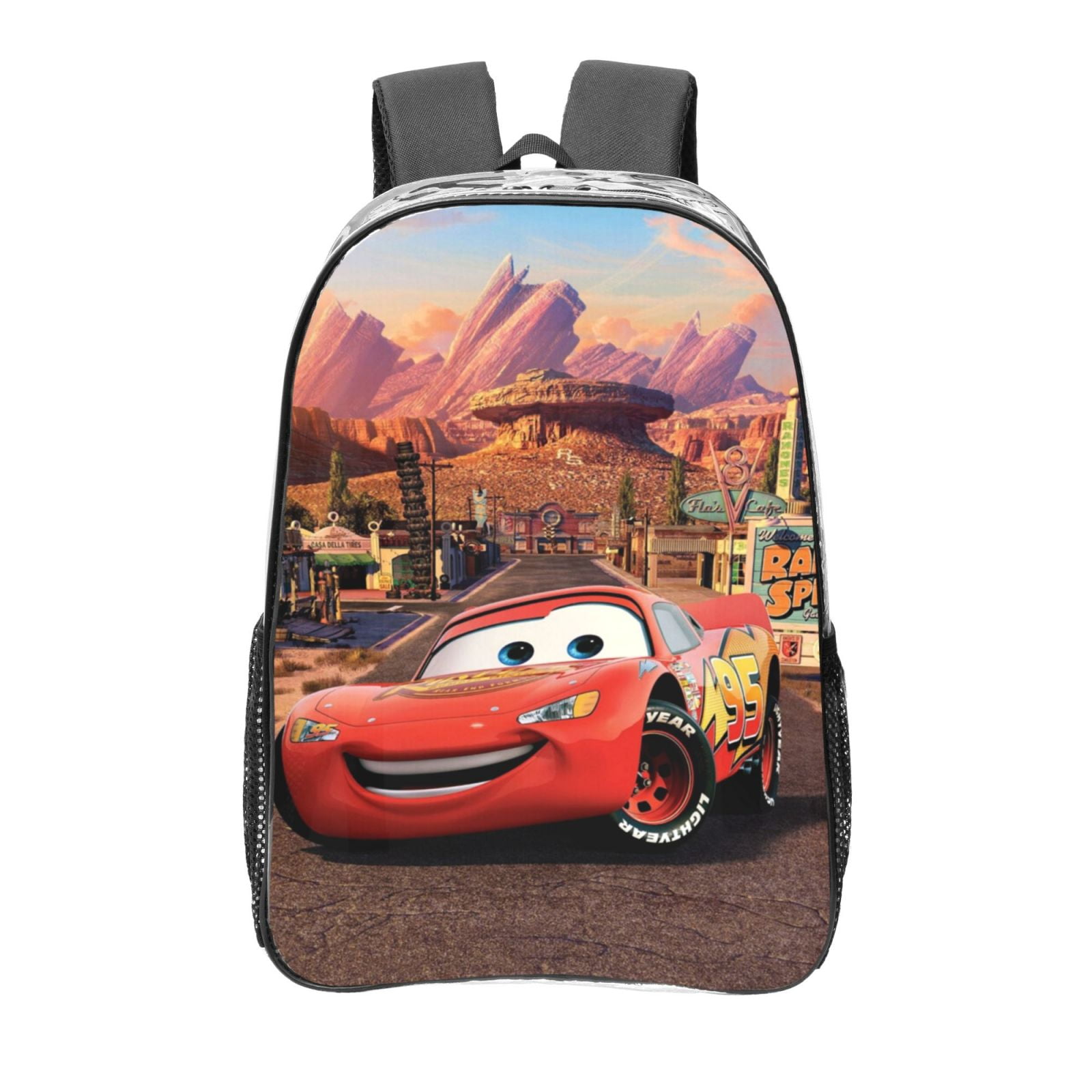 Ligh_Tning Mcq_Ueen Transparent Backpack Pvc Plastic Material Ruggedly Reinforced Shoulder ...