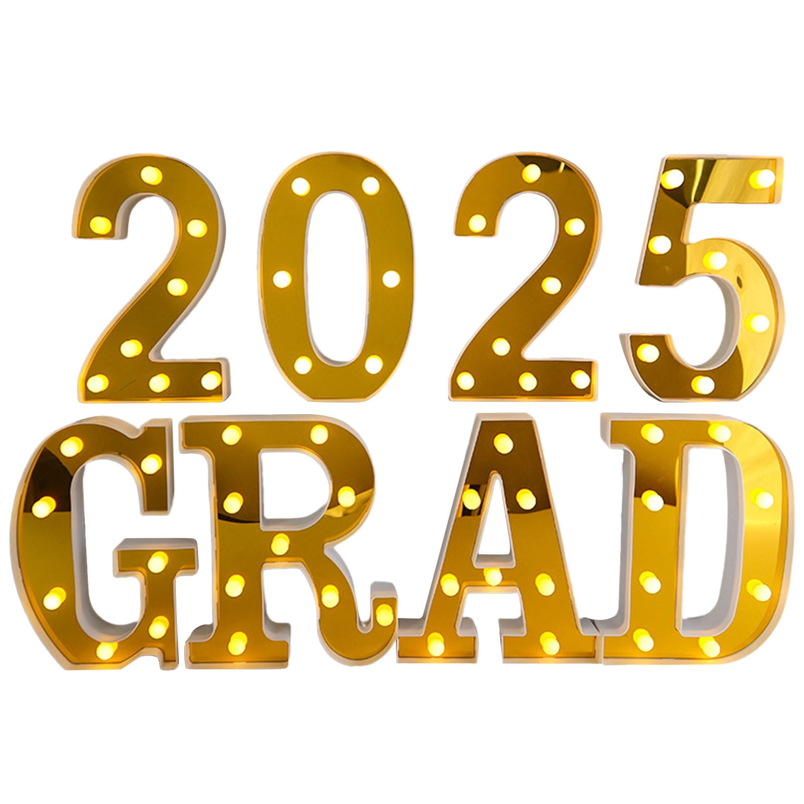 Light Up 2025 Grad Letters Sign Graduation Season Party Decorations LED ...