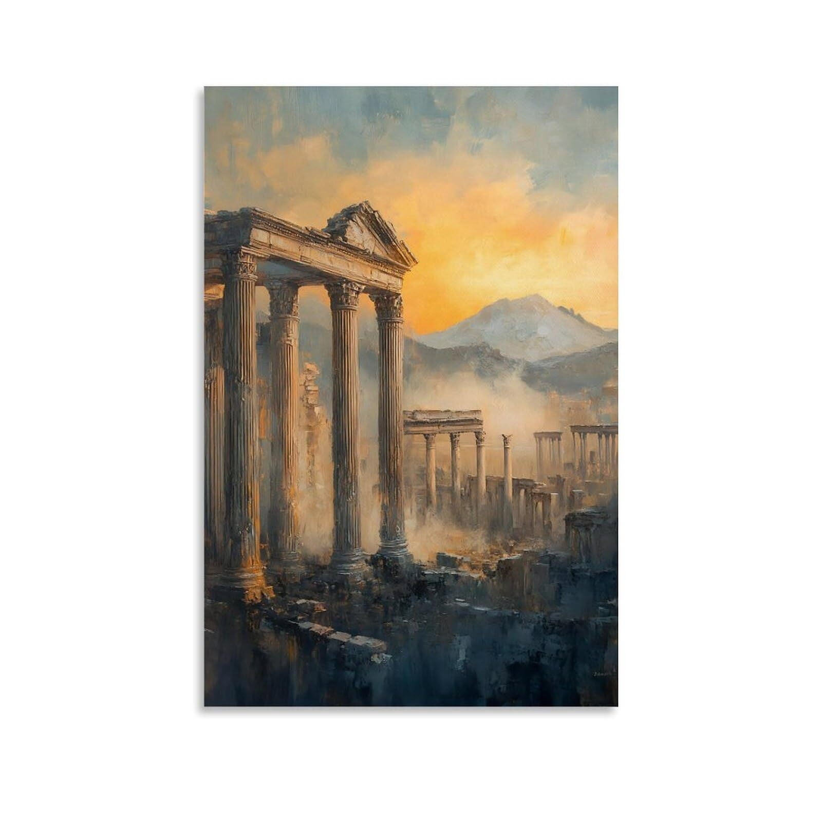 Light Academia Print Ethereal Ruins Antique Architecture Wall Art ...