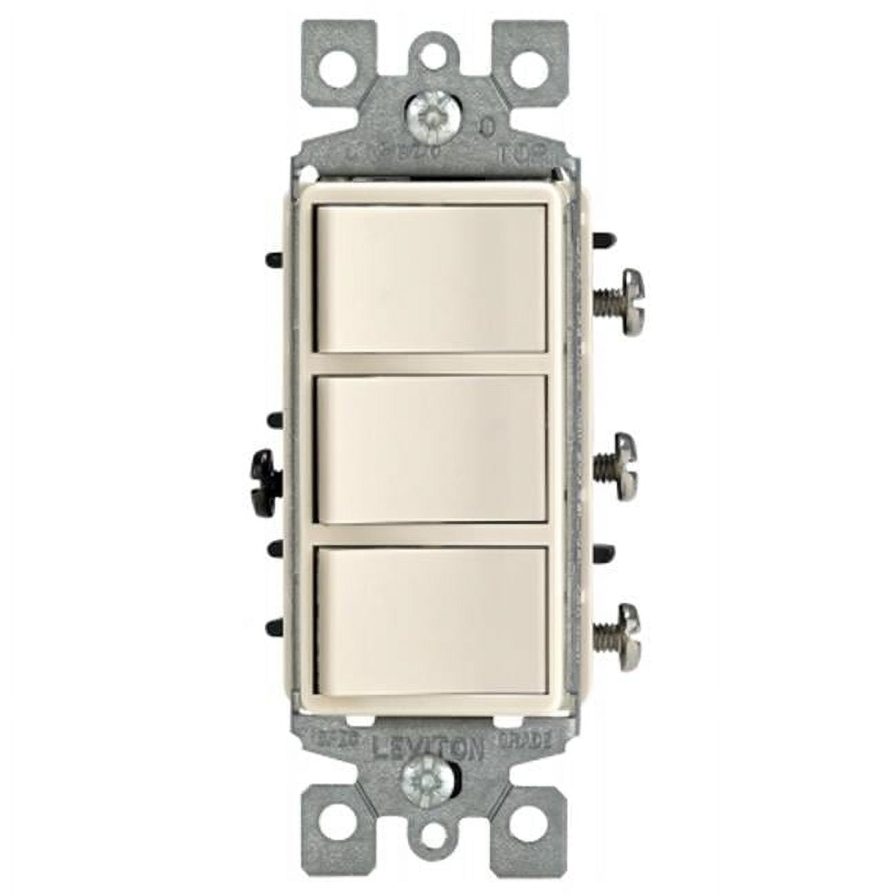 Light Almond Decora Triple Rocker Combination Switch - Walmart.com