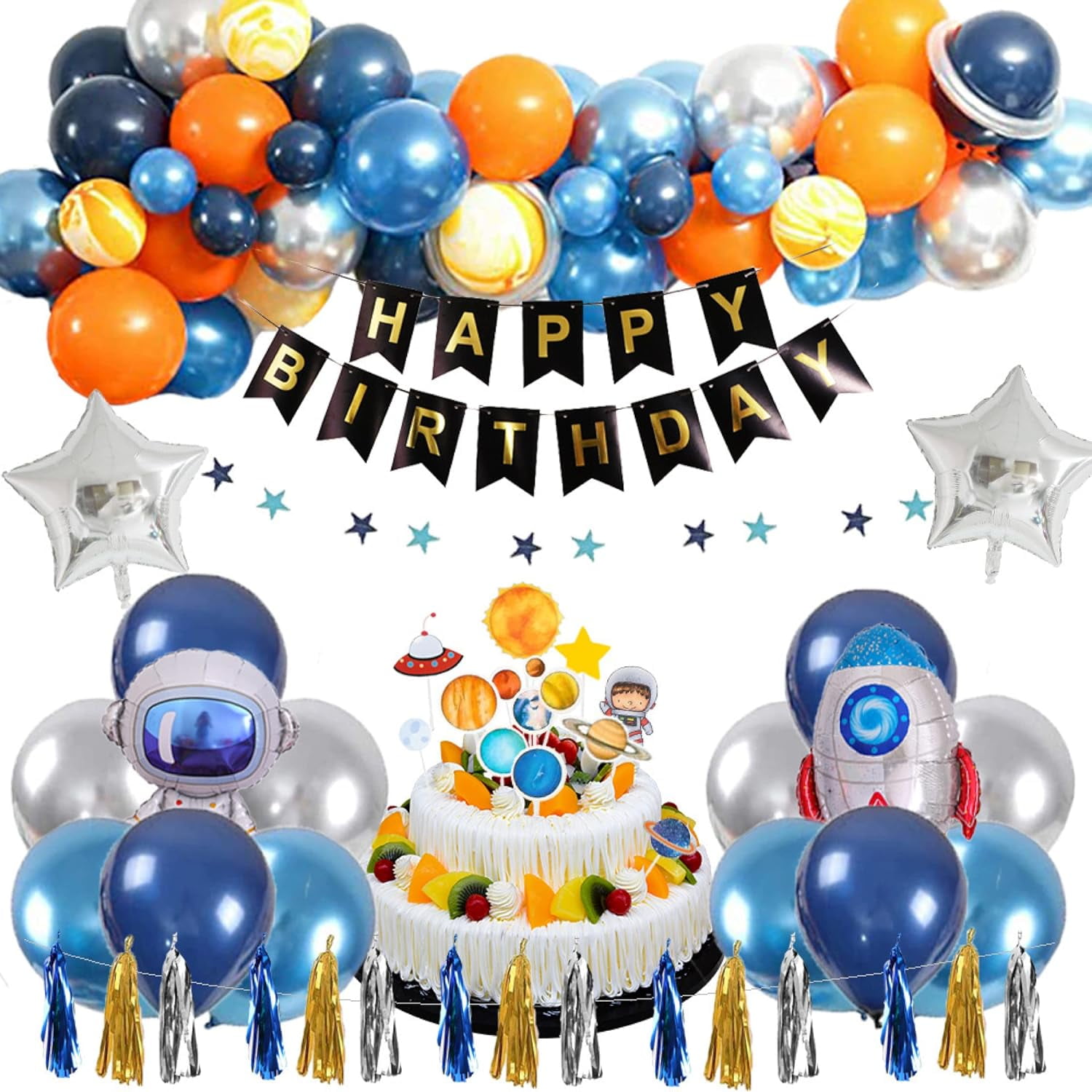 "Light Autumn Space Themed Party Supplies - Outer Space Birthday ...