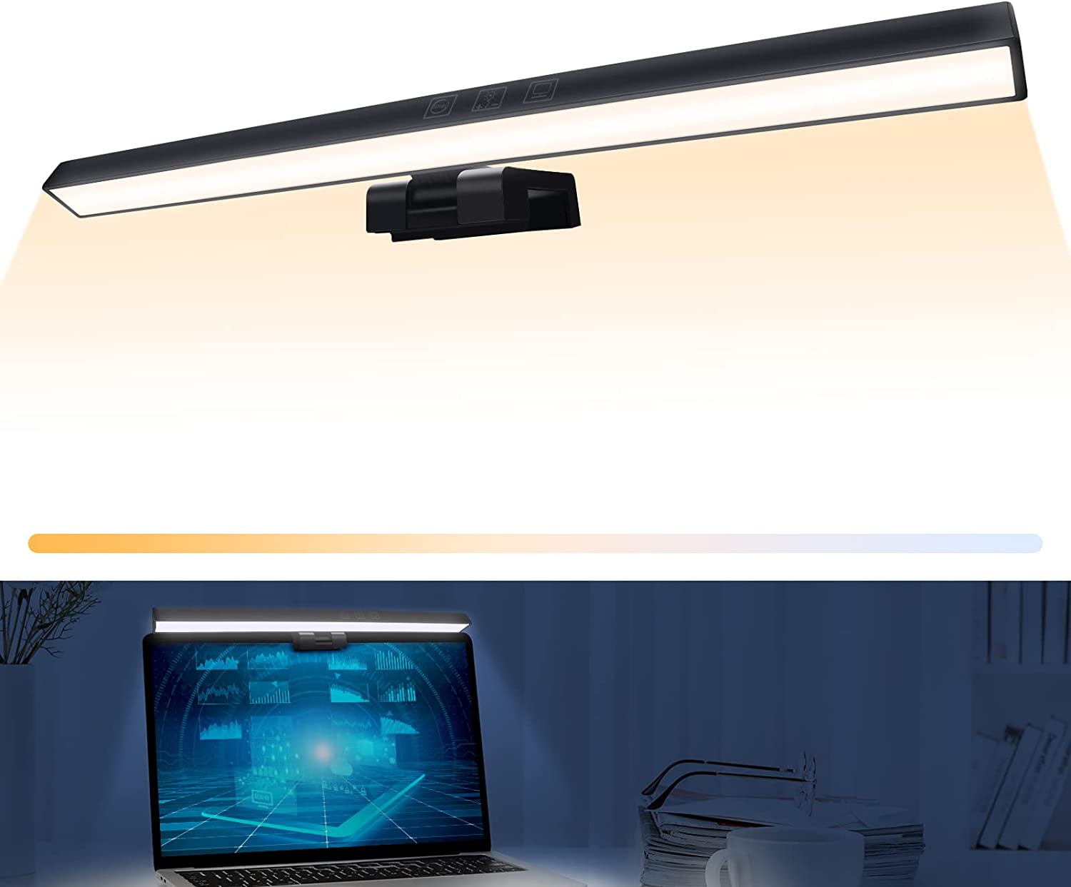 Light Bar For Monitor, Computer Monitor Light Bar, 3 Color Temperature ...