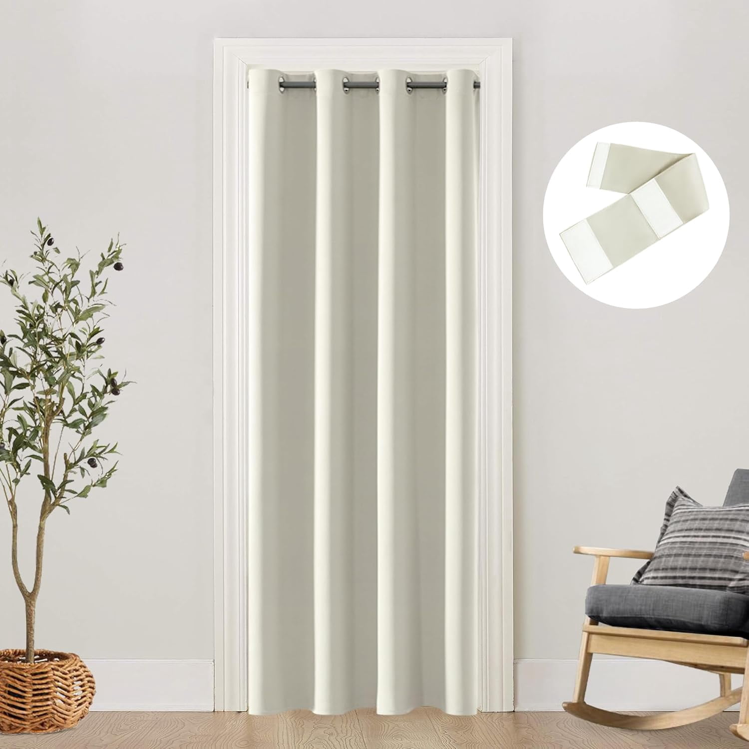 Light Beige Closet Curtains for Closet Door,Boho Door Divider for ...