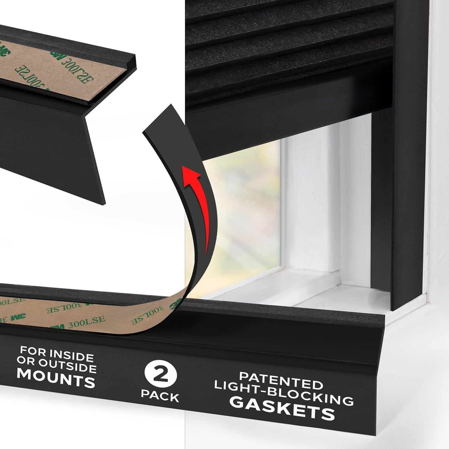 Light Blockers for Blinds - Original PVC Light Blocking Strips for ...