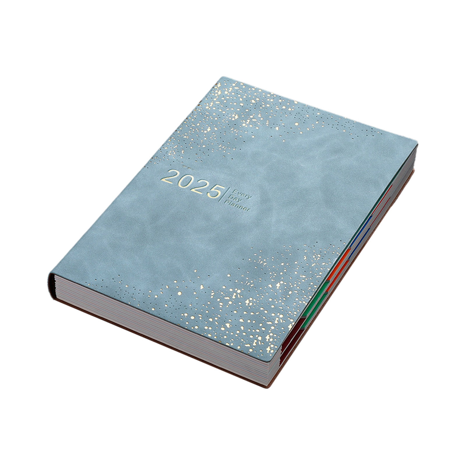 Light Blue 2025 Daily Planner Notebook With Dates, A5 Size Faux Leather ...