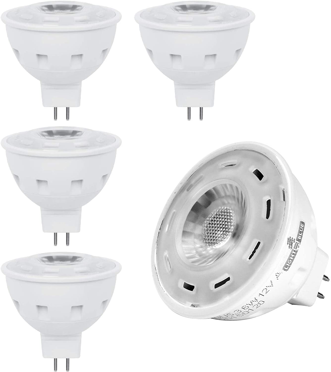 Light Blue™ (4 Pack) LED 6-Watt MR16 Bi-pin GU5.3 Base, 50W Equivalent ...