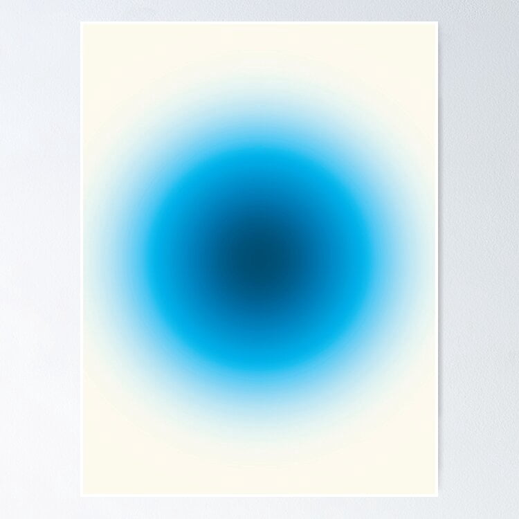 Light Blue Aura Print UNFRAMED Poster, 24x36 - Walmart.com