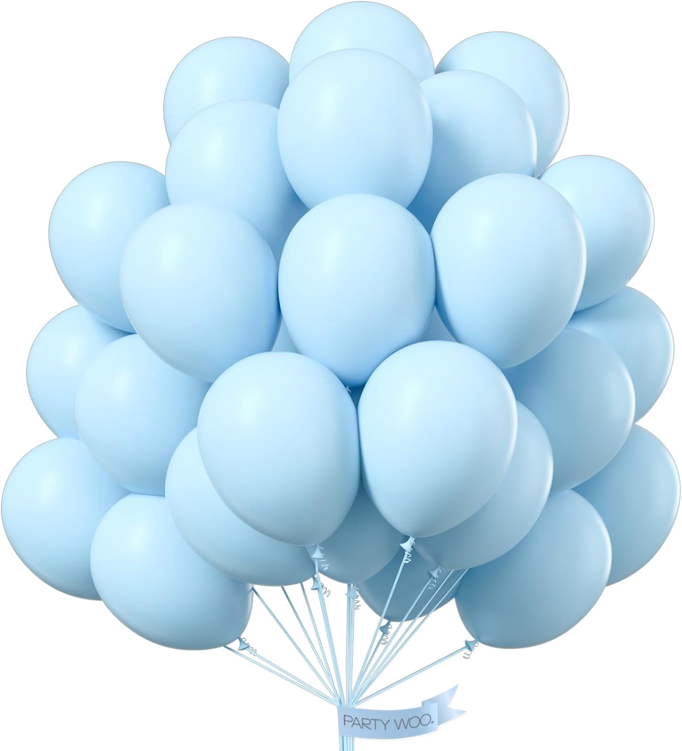 Light Blue Balloons 50 pcs 12 Inch Baby Pastel Sky Aqua Blue Balloons ...