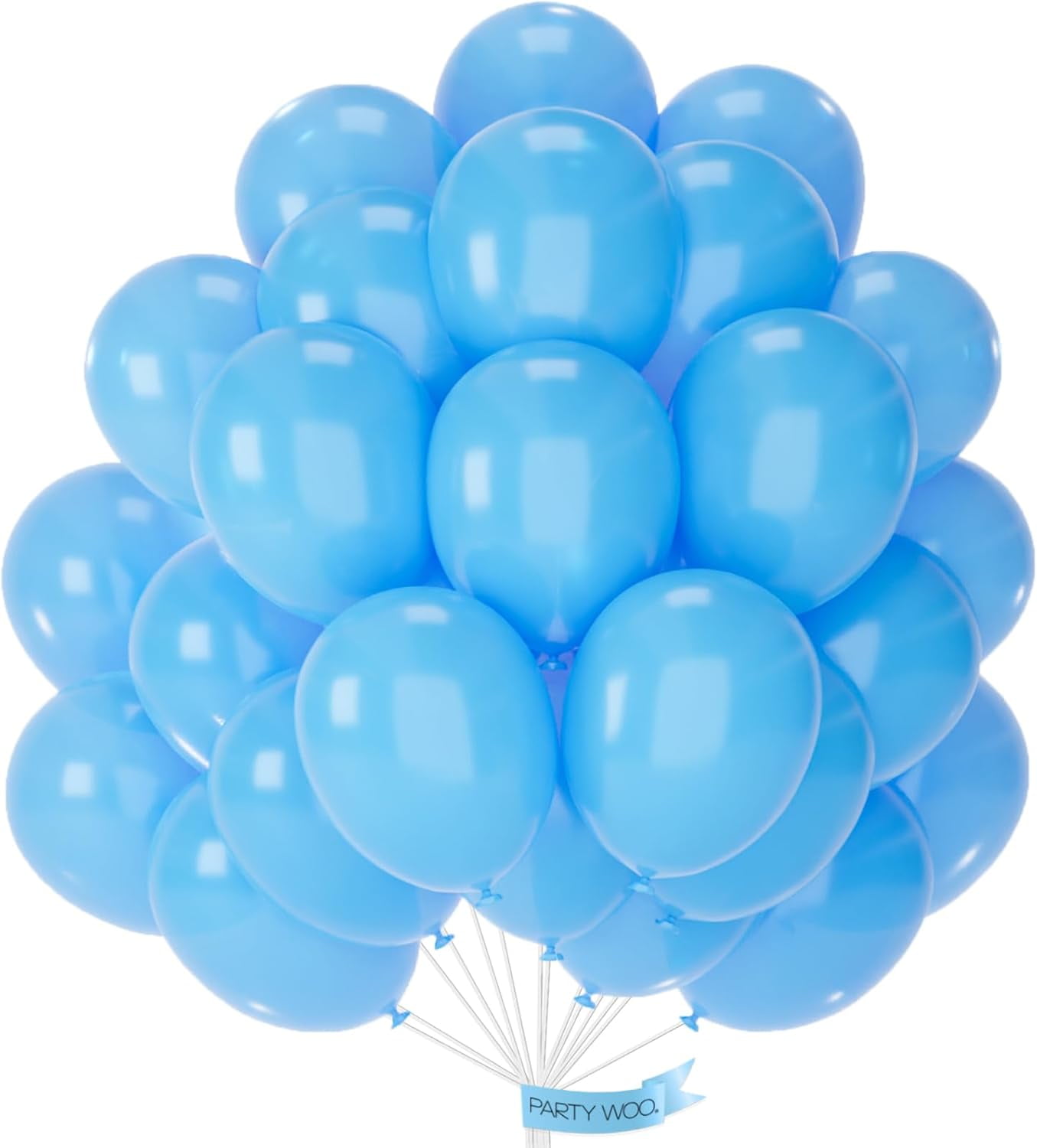 Light Blue Balloons 50 pcs 12 Inch Baby Pastel Sky Aqua Blue Balloons ...