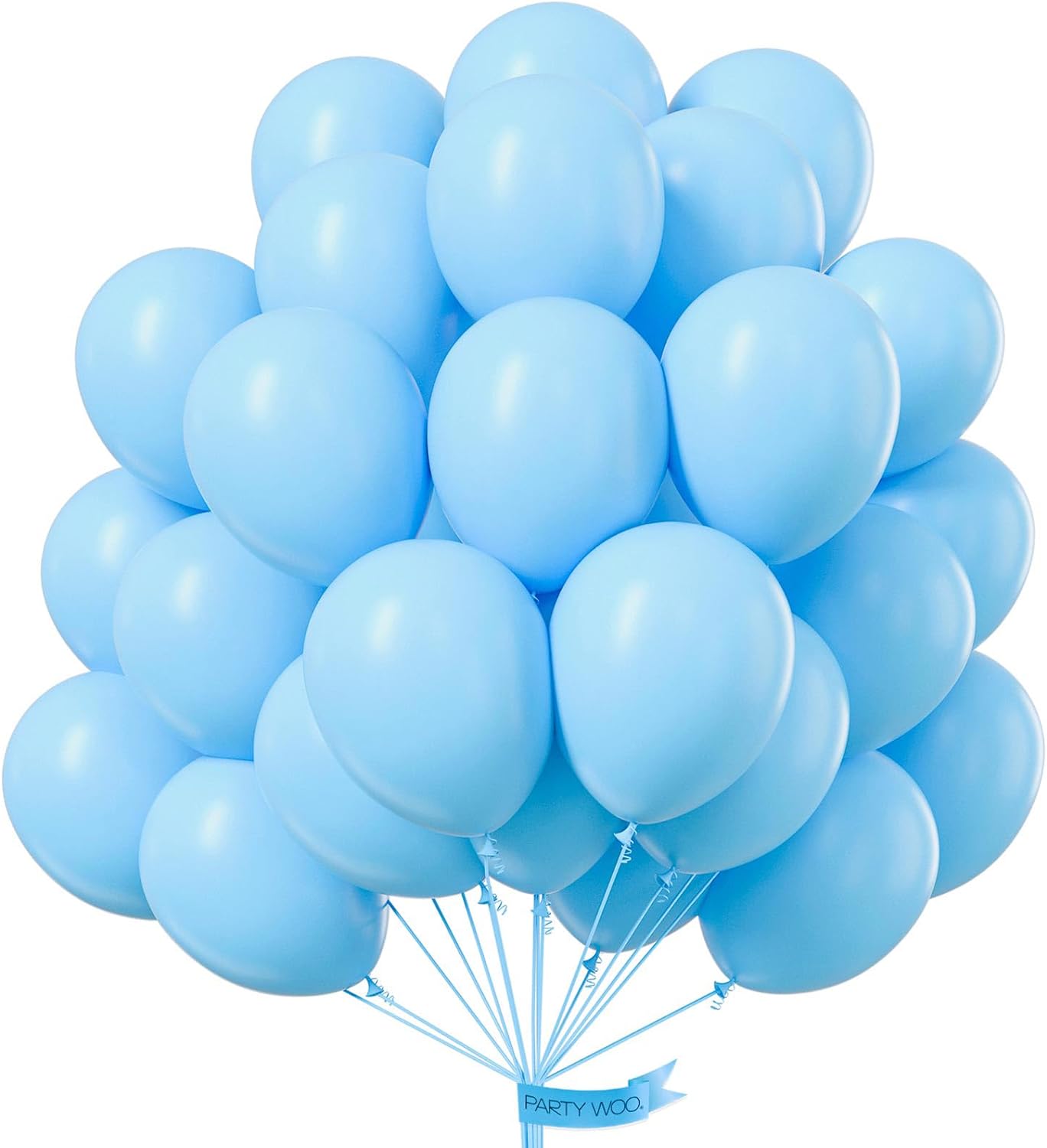 Light Blue Balloons 50 pcs 12 Inch Baby Pastel Sky Aqua Blue Latex Helium Balloons for ...