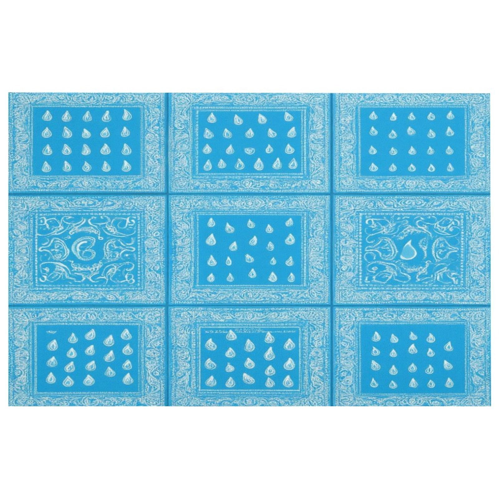 Light Blue Bandana Adult Home Decor Bedroom Living Room Crystal Velvet ...
