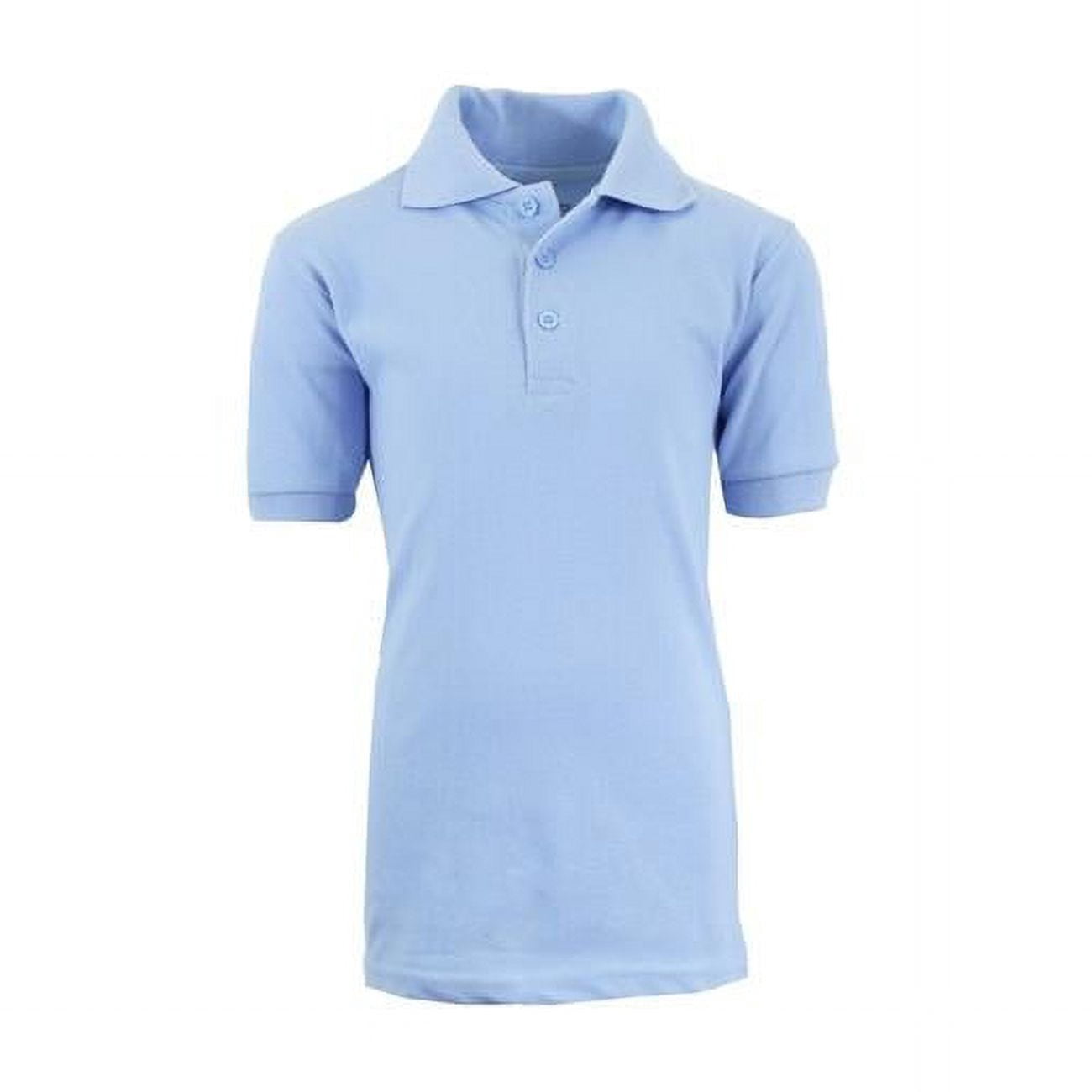 Light Blue Boys School Uniform Polo Shirt, Light Blue - Size 12 - 36 ...