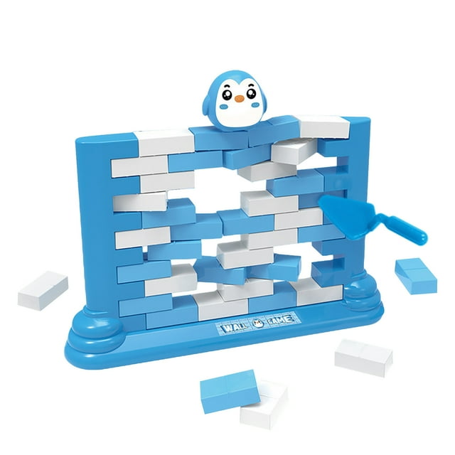 Light Blue Building Blocks Push Wall Board Game Toy Educational Double ...