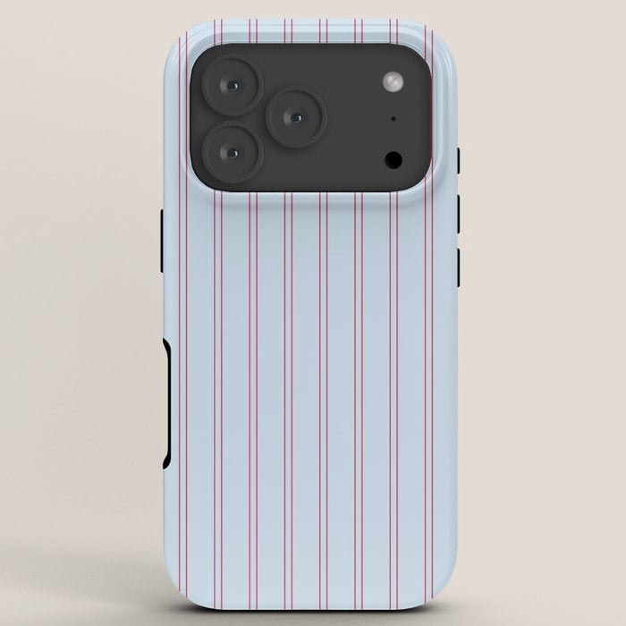 Light Blue, Burgundy and Dark Blue Pinstripe Tough Phone Case for ...