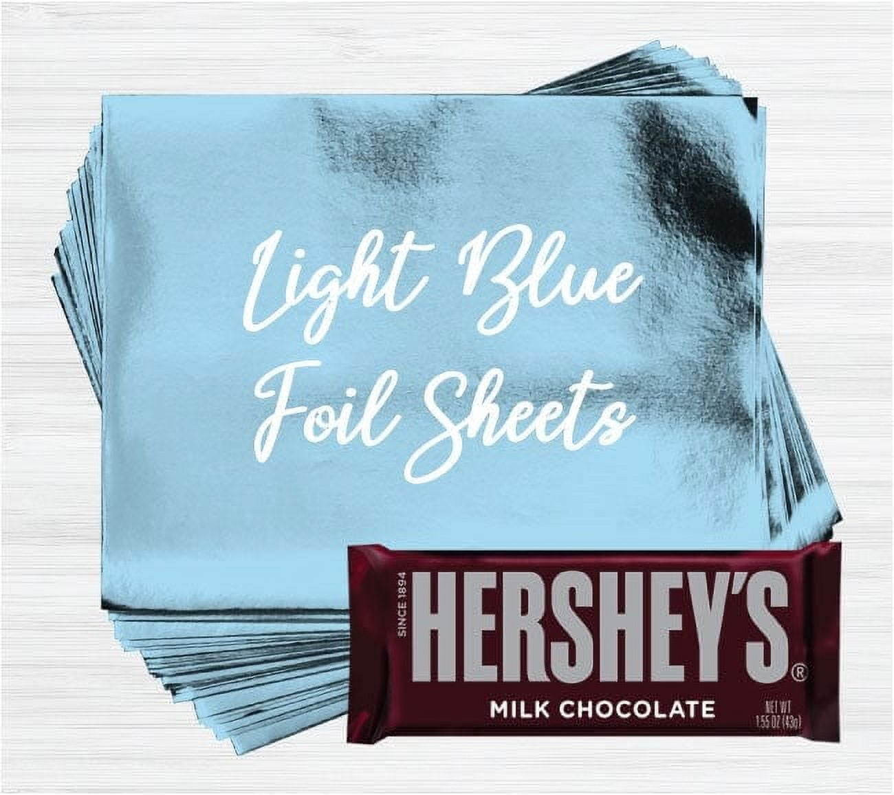 Light Blue Candy Bar Foil for Wrapping Chocolate Candy Bars - Pack of ...