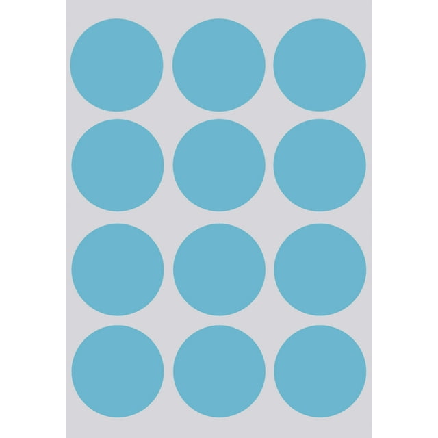 Light Blue Color-Coding Label Dots 38mm (1.5 inch) inch Round Labeling ...