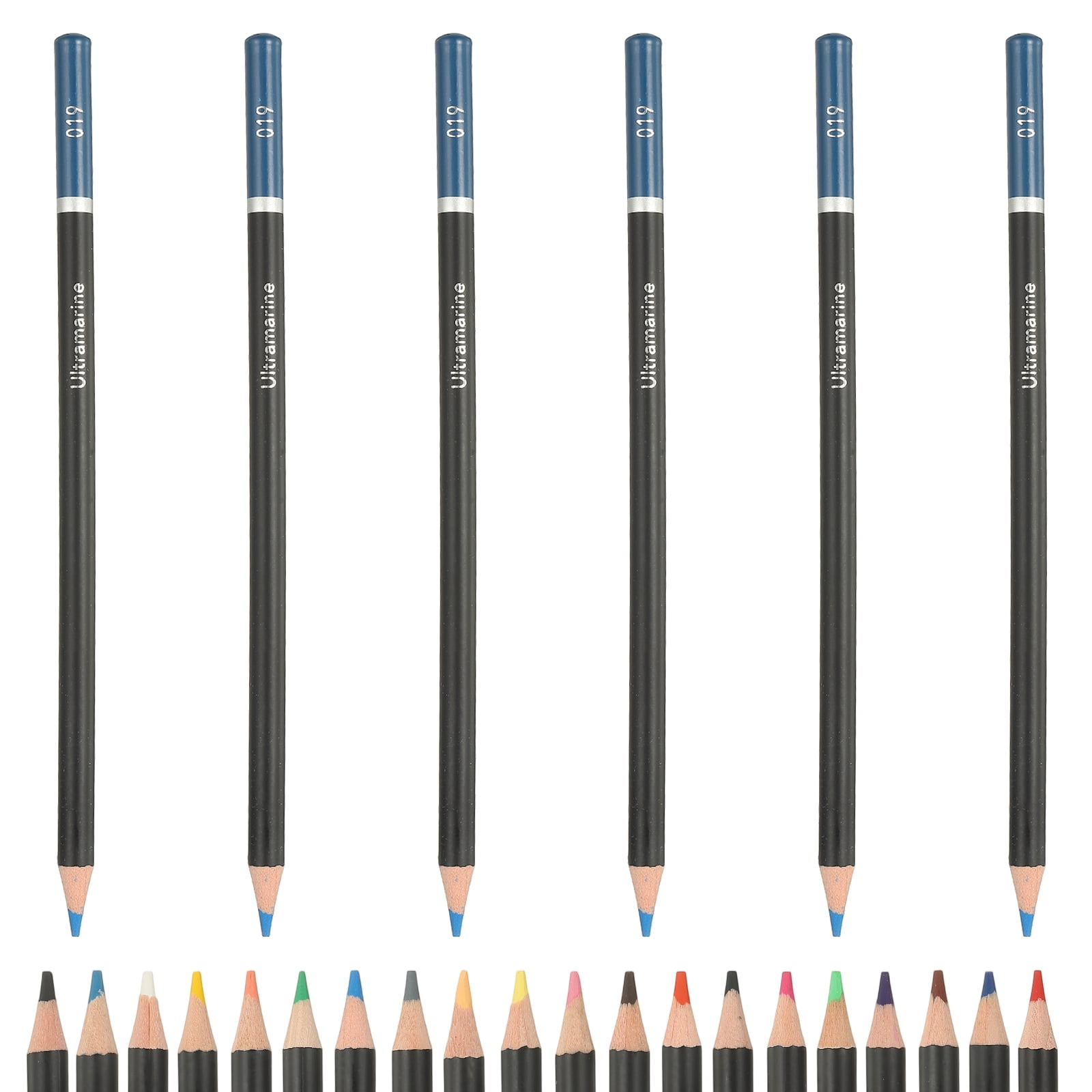 Light Blue Color Drawing Pencils for Adult Coloring Books, 6 Pcs ...