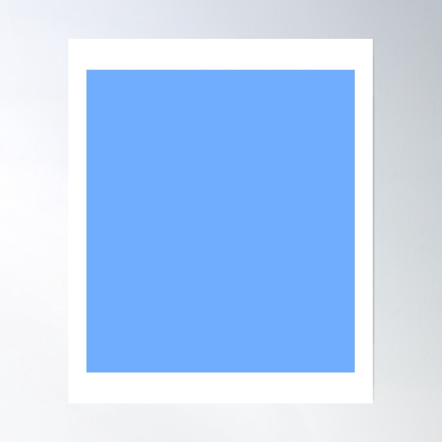 Light Blue Color Poster Wall Art, Modern Wall Decor, 8x12 UNFRAMED ...