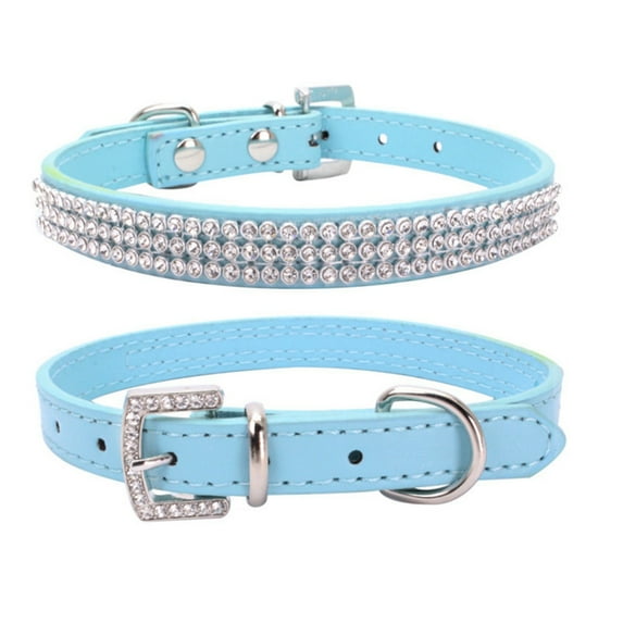 Light Blue Extra Small Xs Plain Weave Pet Collar For Small Dogs Cats ...
