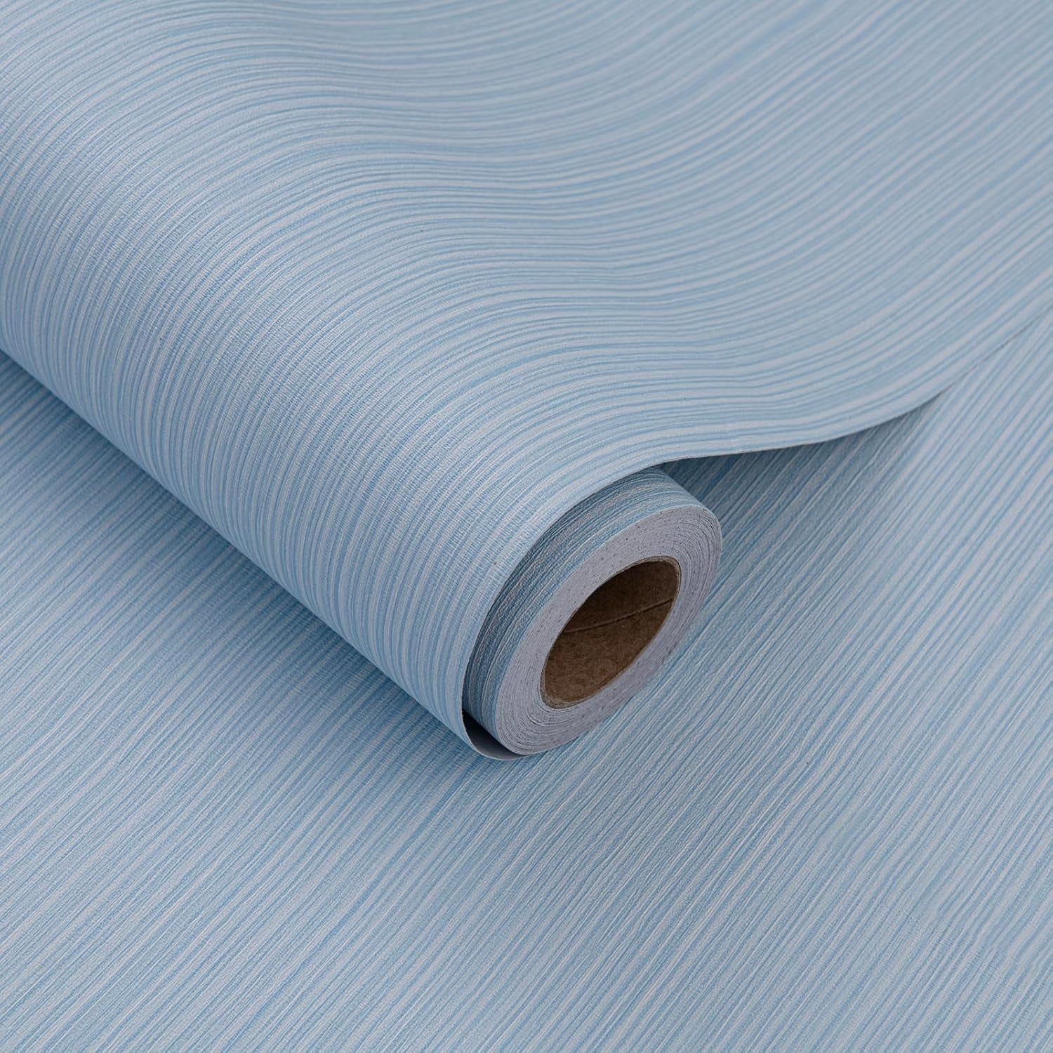 Light Blue Faux Grasscloth Wallpaper Peel and Stick Linen Textured 24 ...
