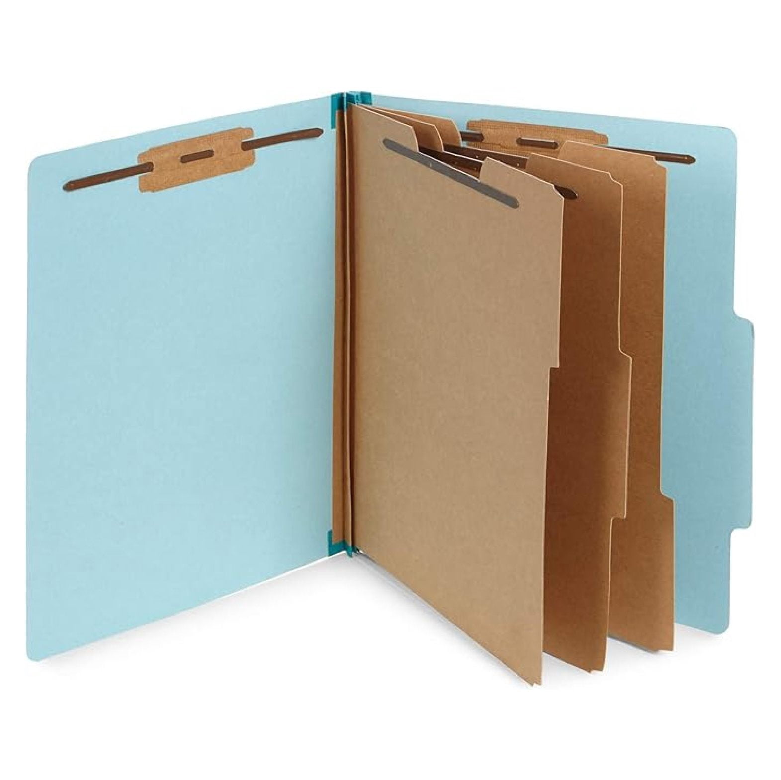 Light Blue File Folders Letter Size - 10 Pack with 3 Dividers & 2 ...