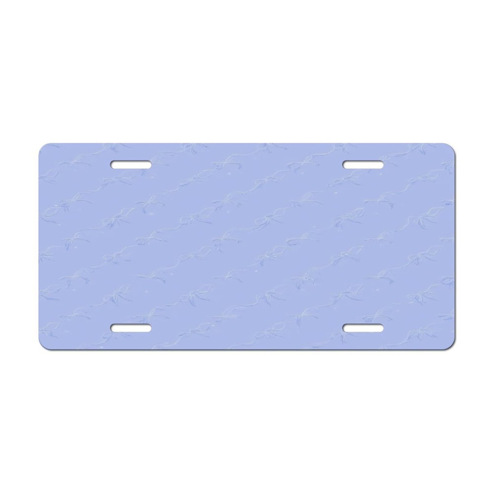 Light Blue Floral Pattern License Plate Lightweight Aluminum Automotive ...