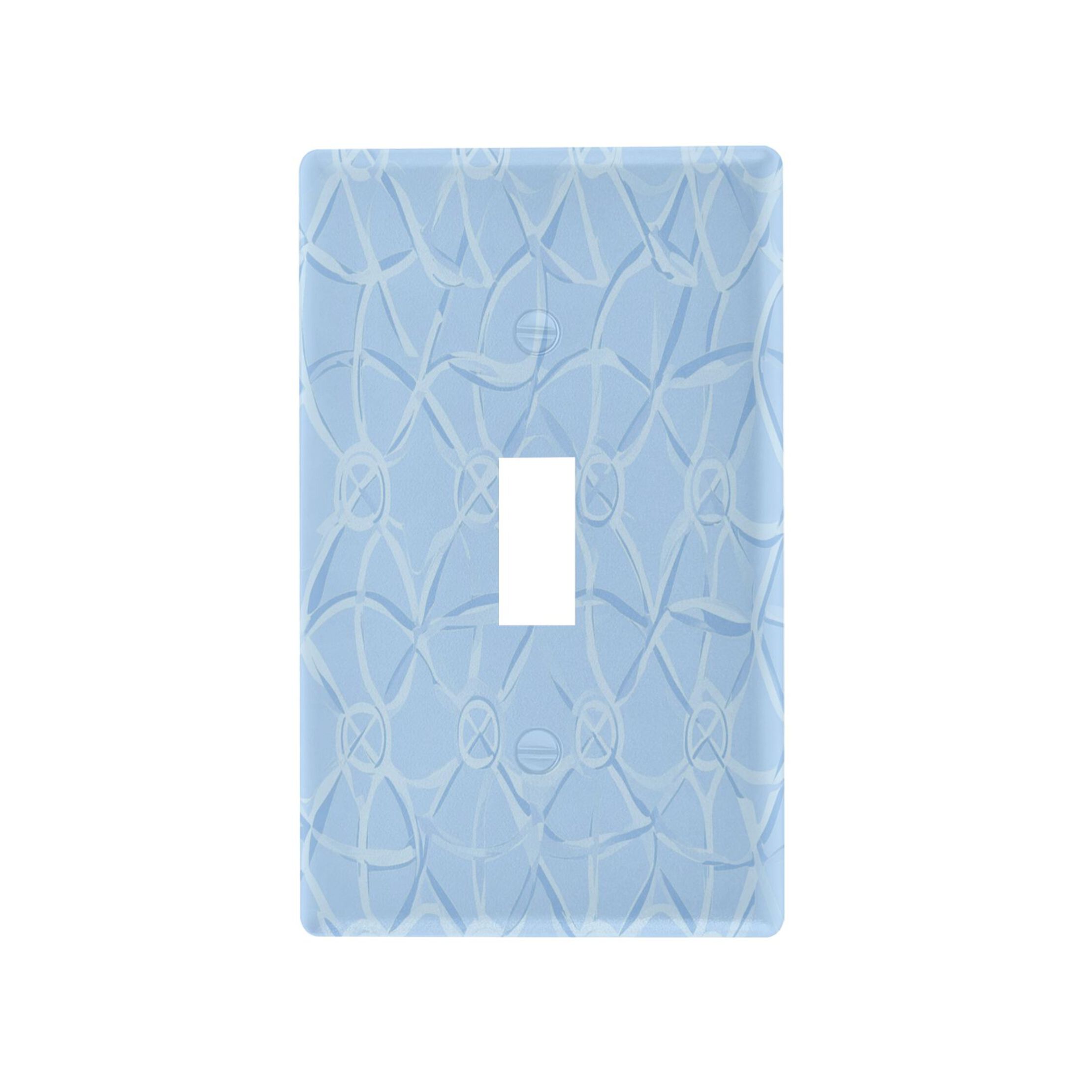 Light Blue Geometric Pattern Light Switch Cover Switch Plate Outlet ...