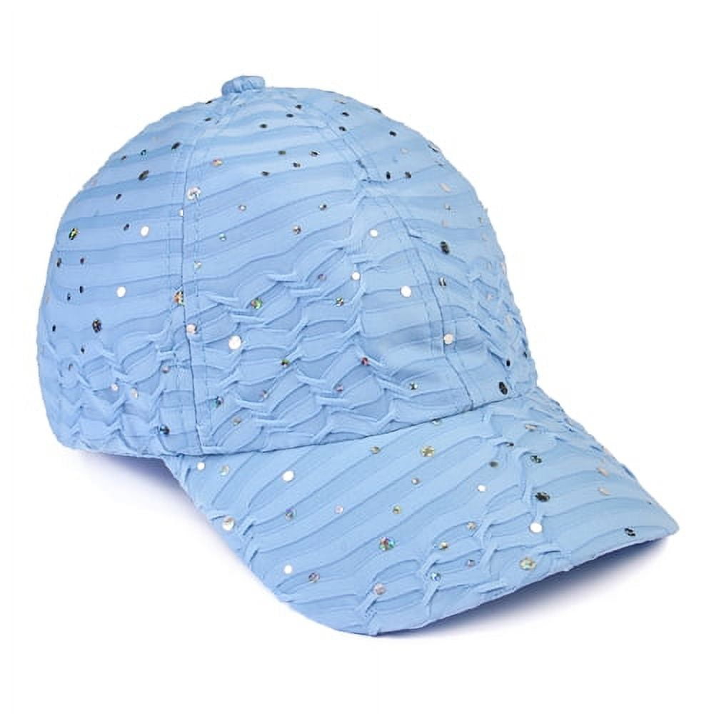 Light Blue Glitter Baseball Cap - Walmart.com
