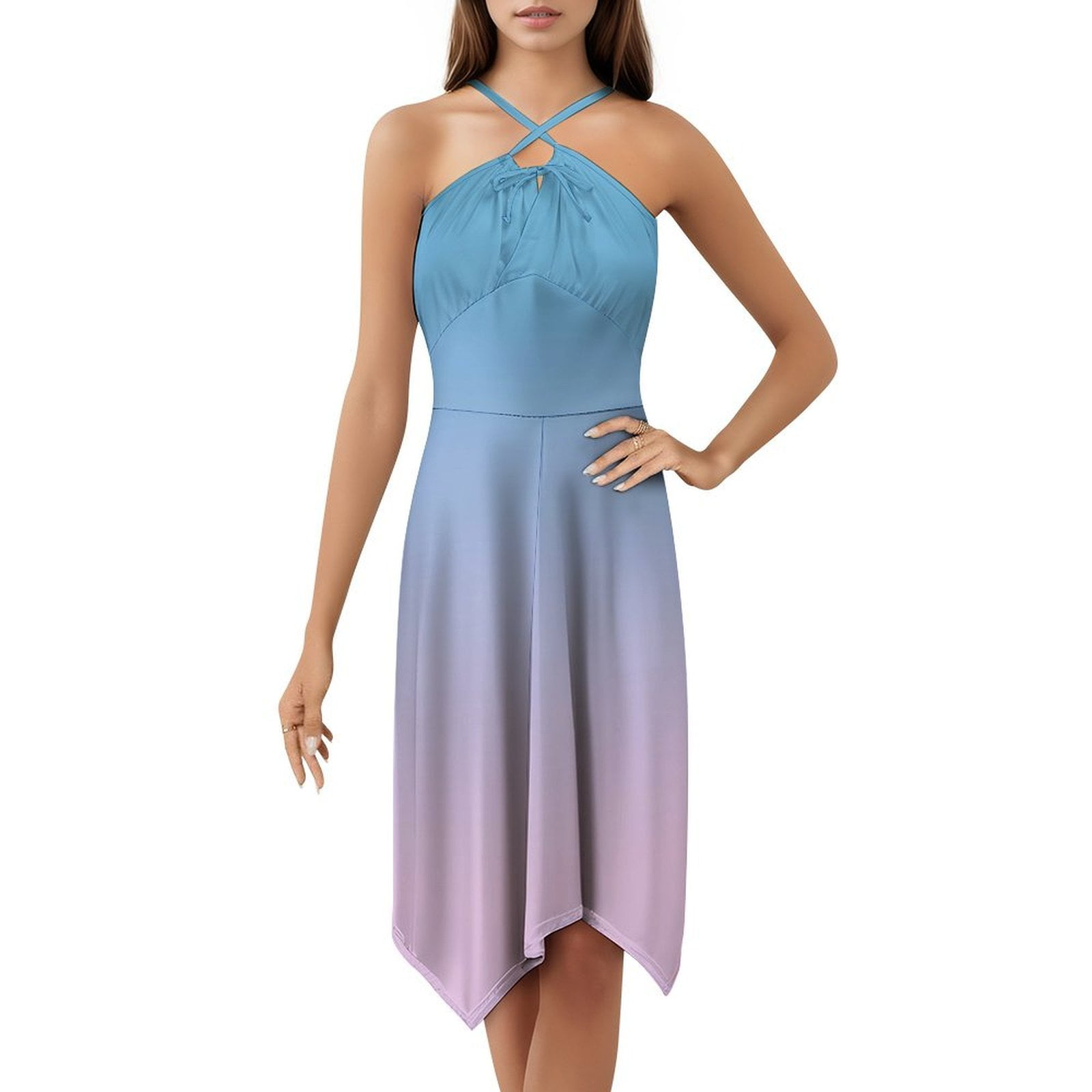 Light Blue Gradient Dress Elegant Party Dresses Evening Dresses Women ...