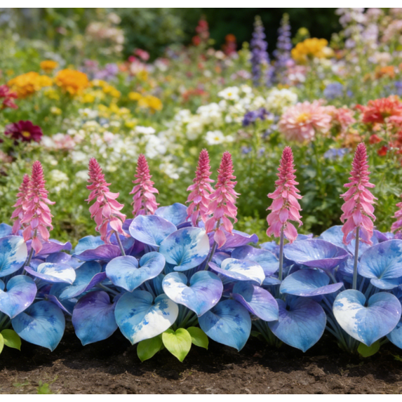 Light Blue Heart Hosta-Bulbs For Planting-Premium Garden Stakes Perfect ...