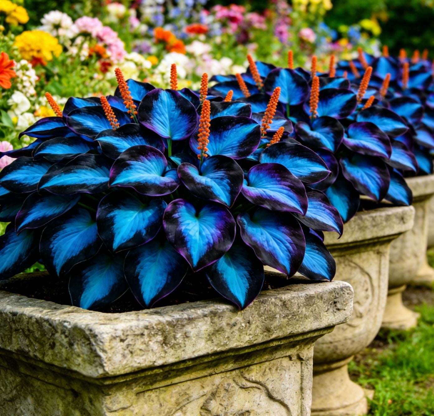 Light Blue Heart Hosta-Bulbs For Planting-Premium Garden Stakes Perfect ...