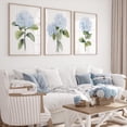 Light Blue Hydrangea Wall Art for Modern Interiors Botanical Bedroom ...