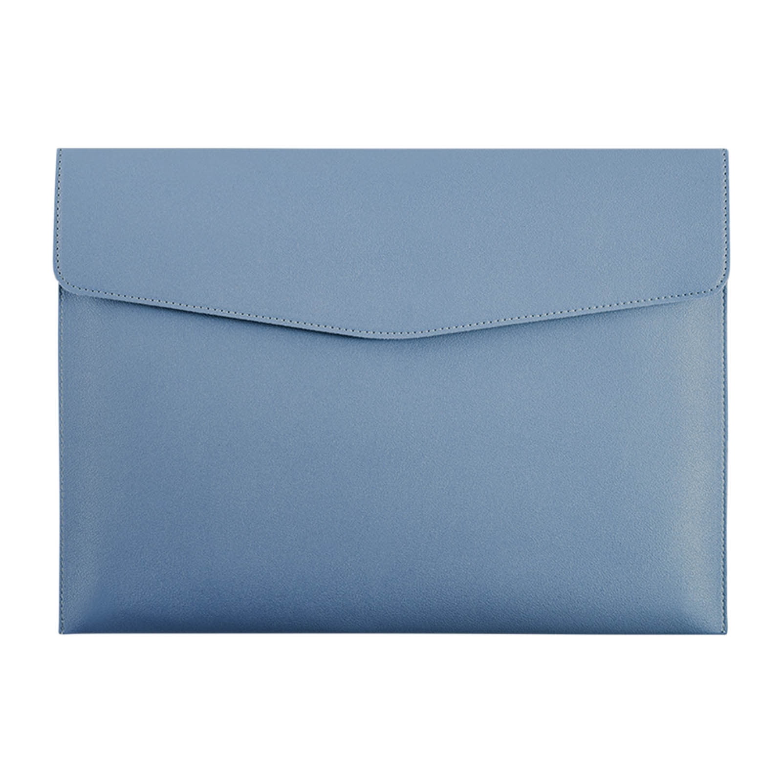 Light Blue Leather Folder With Pockets Letter Size Document Organizer ...