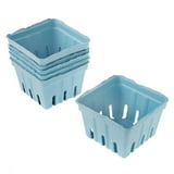 Light Blue Paper Berry Baskets: 3.5 x 3.5 inches, 6 pieces - Walmart.com