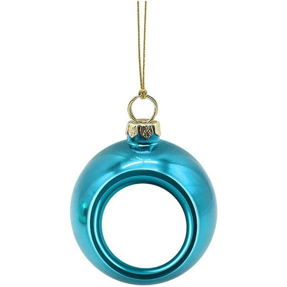 Light Blue Pasteable Picture Christmas Ball Ornament With Blank Design ...