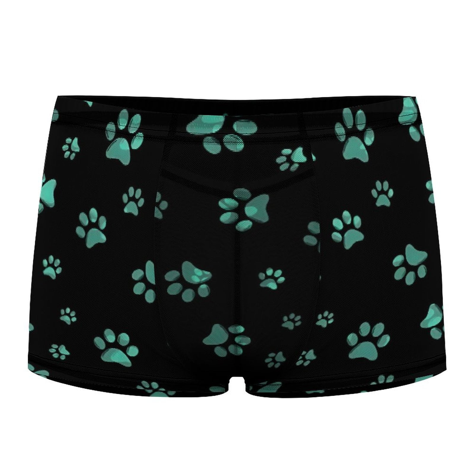 Light Blue Paw Print Pattern Men's Mesh Boxer Briefs Cooling Breathable ...