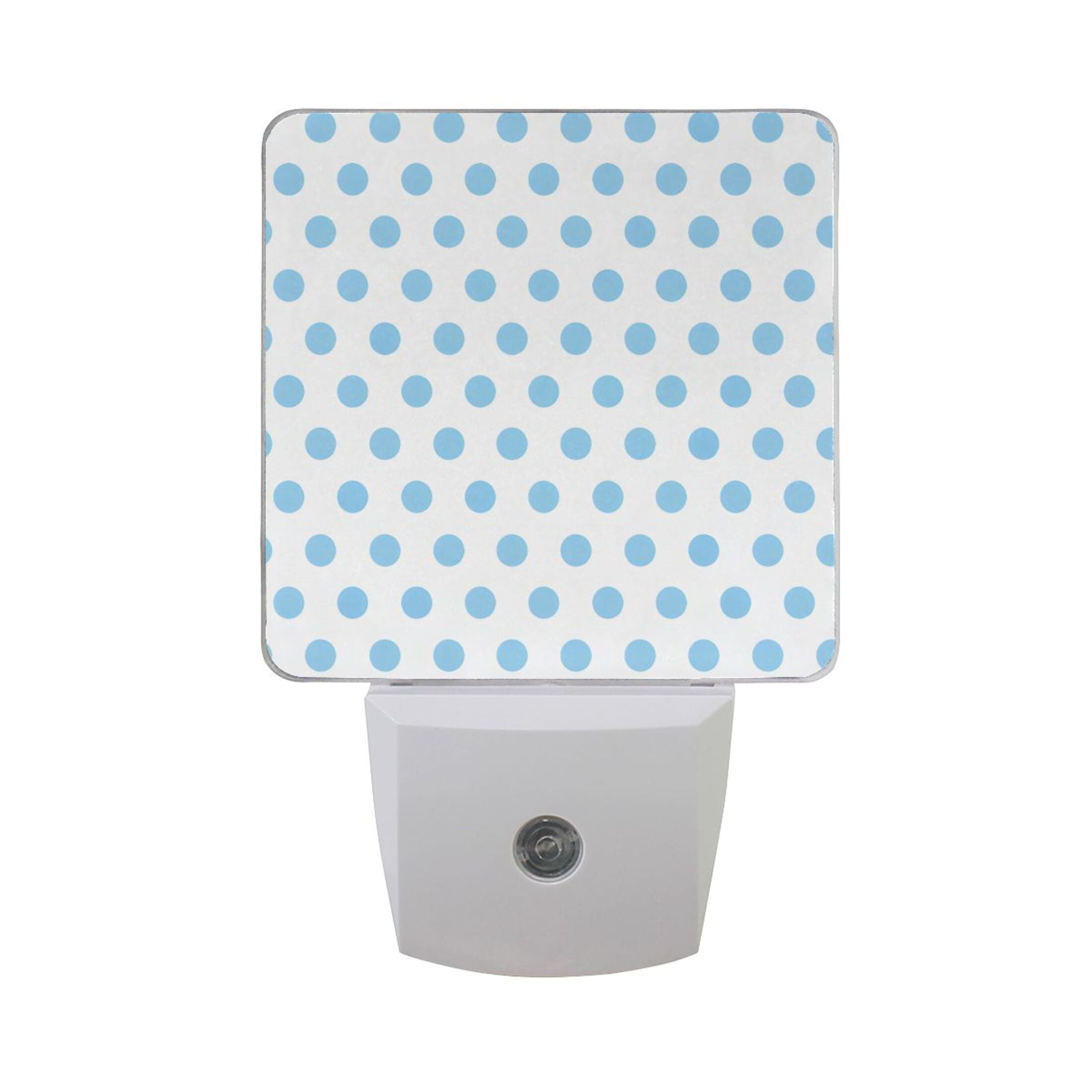 Light Blue Polka Dot Night Light 2 Pack LED Nightlight Plug into Wall ...