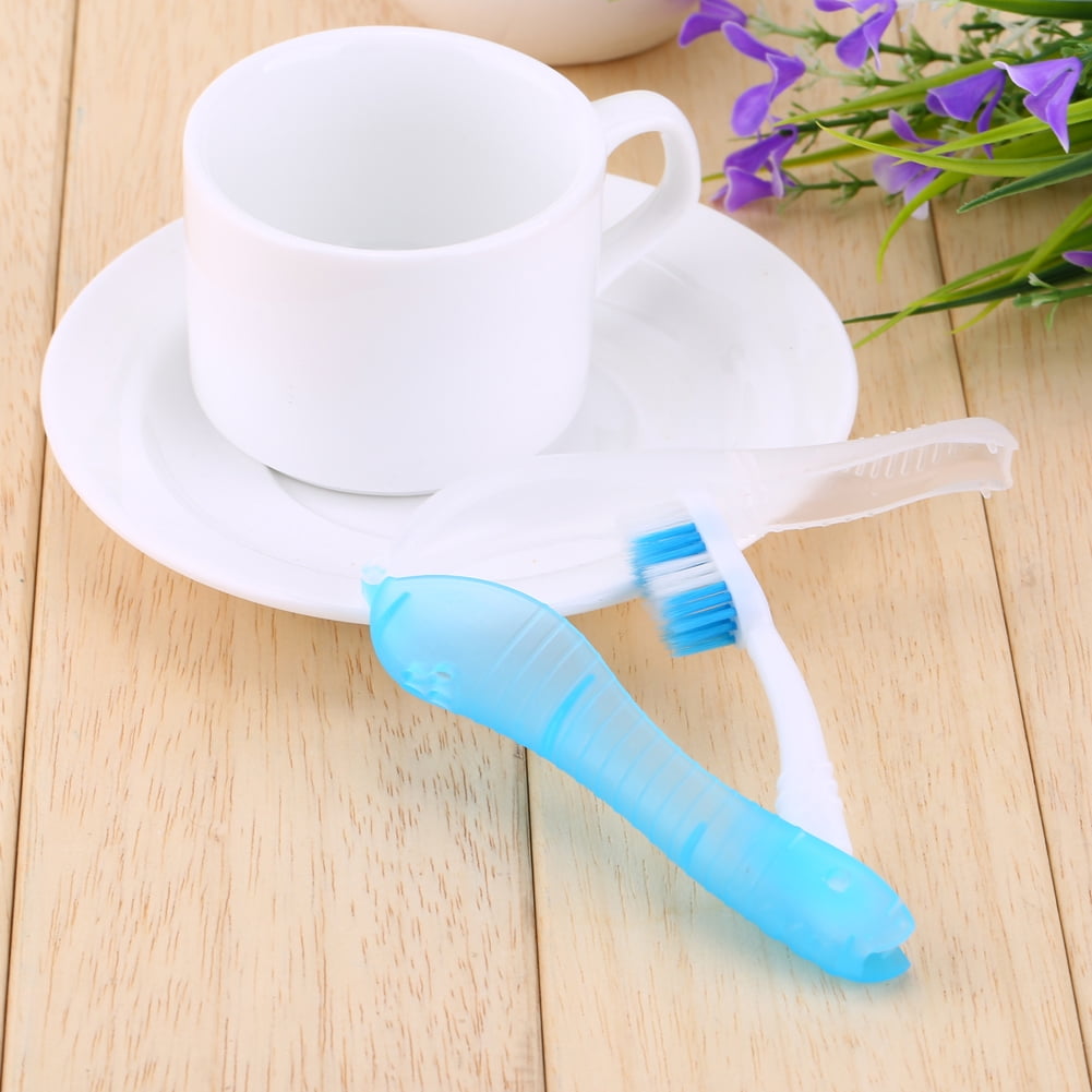 Light Blue Portable Compact Fold Foldable Folding Toothbrush Travel ...