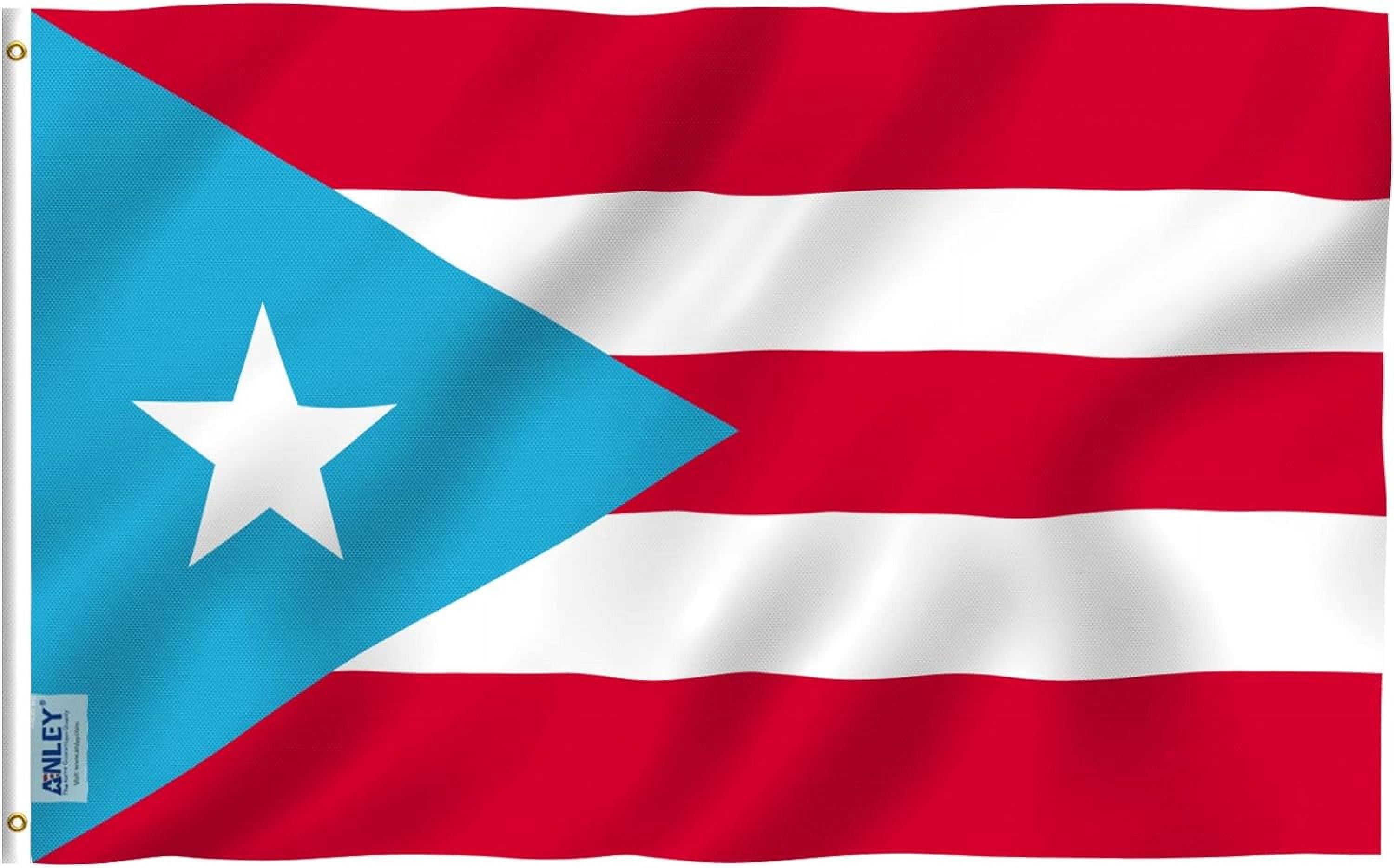 Light Blue Puerto Rico Flag - Vivid Color and Fade proof - Puerto Rican ...