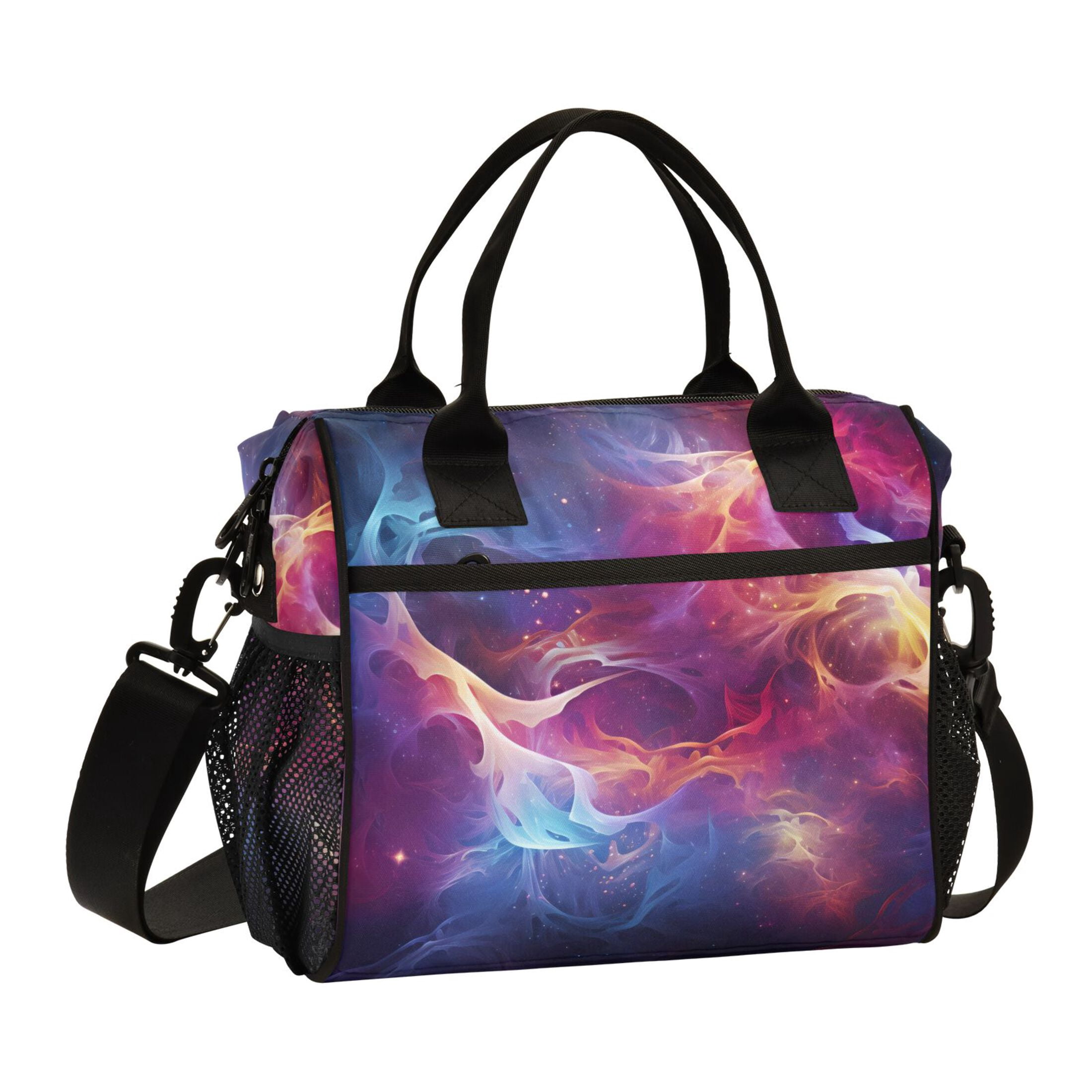 Light Blue Red Tie Dye Lunch Bag Insulated Lunch Box Leakproof Reusable ...