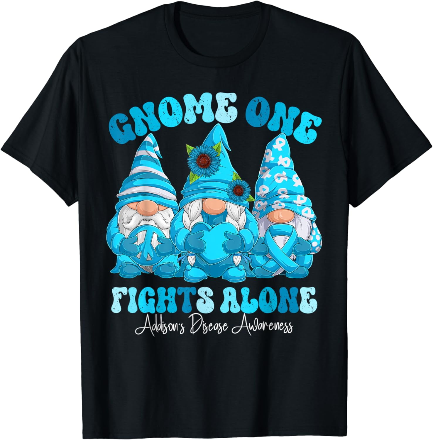Light Blue Ribbon Survivor Addison's Disease Awareness T-Shirt ...