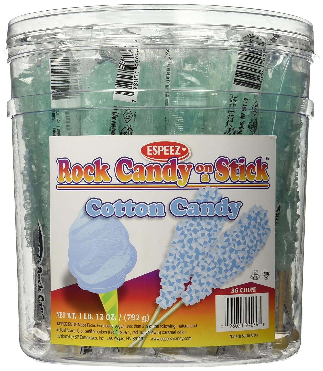 Light Blue Rock Candy on a Stick, 36 Count - Walmart.com