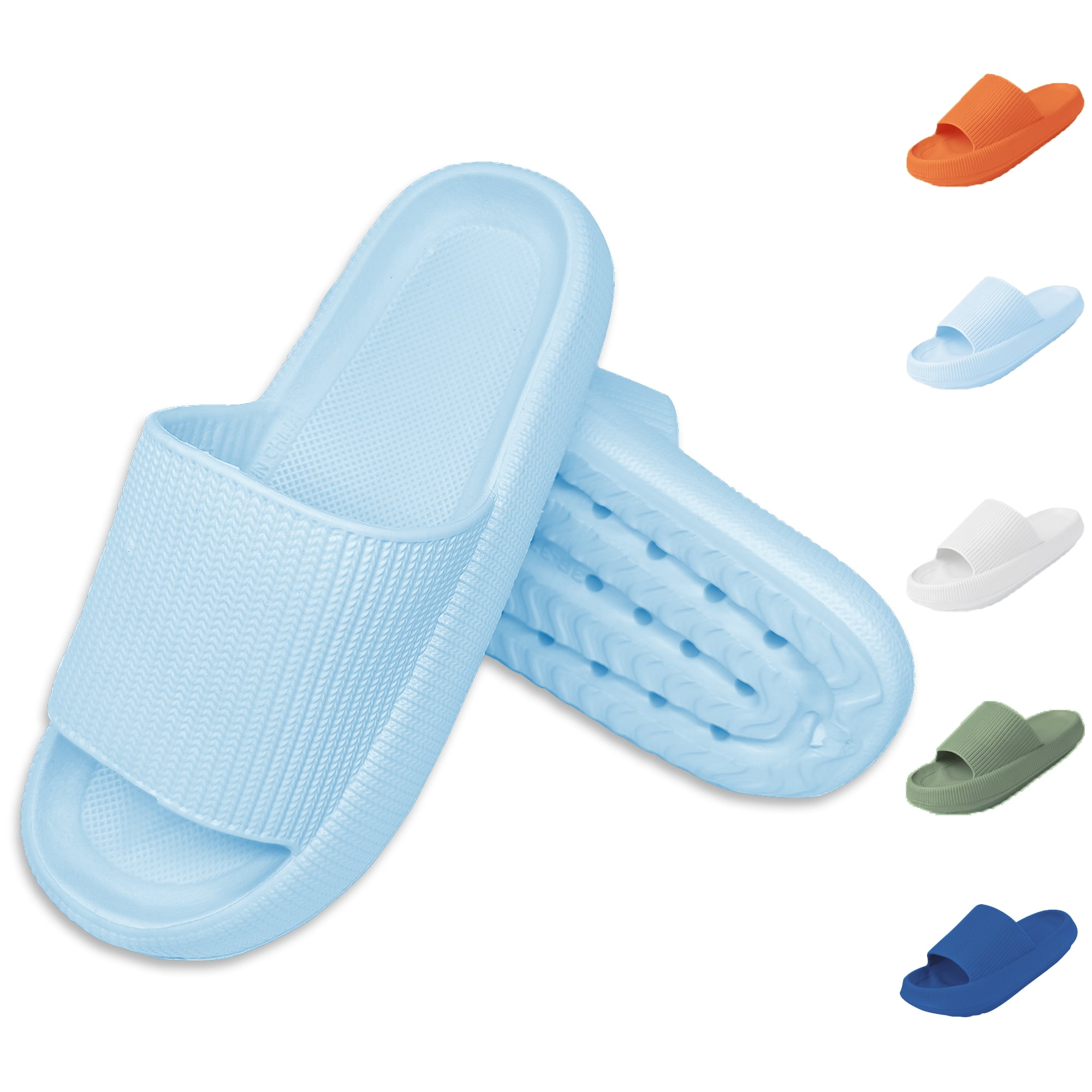Light Blue Sandals for Women and Men,Non-Slip Bathroom Shower Sandals ...