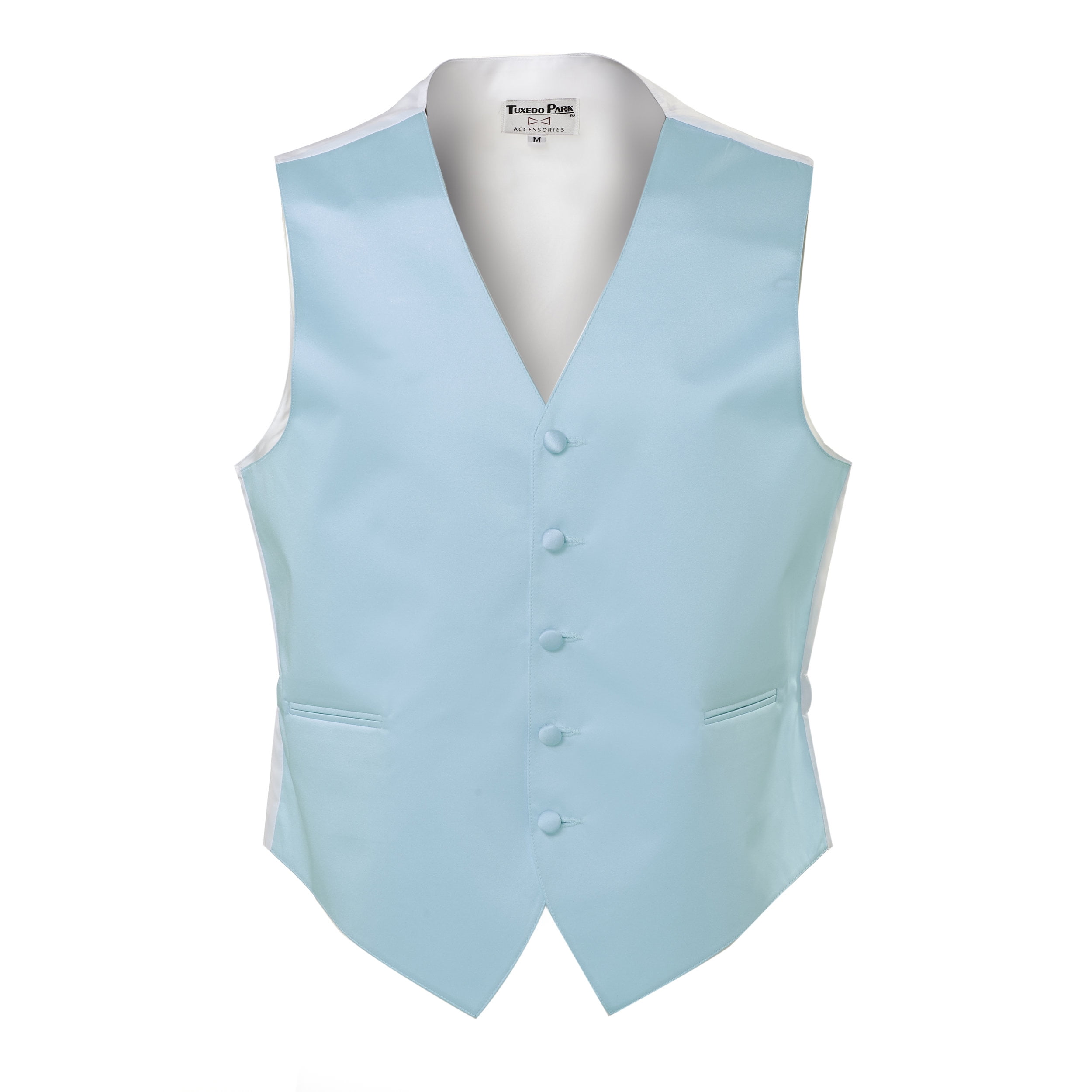 Light Blue Satin Fullback Vest - Walmart.com