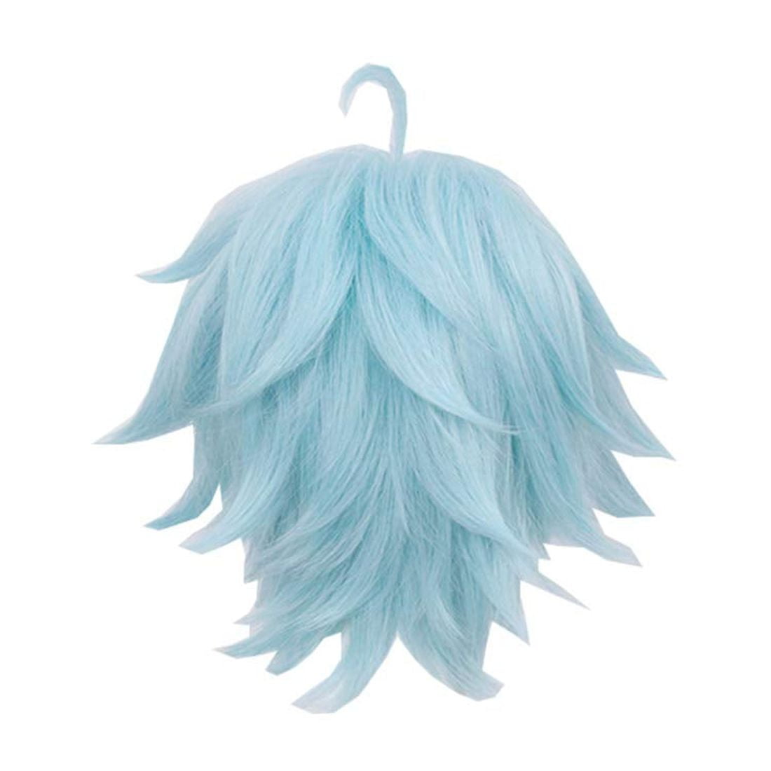 Light Blue Spiky Wig for Chongyun Cosplay Unisex Anime Short Fluffy ...