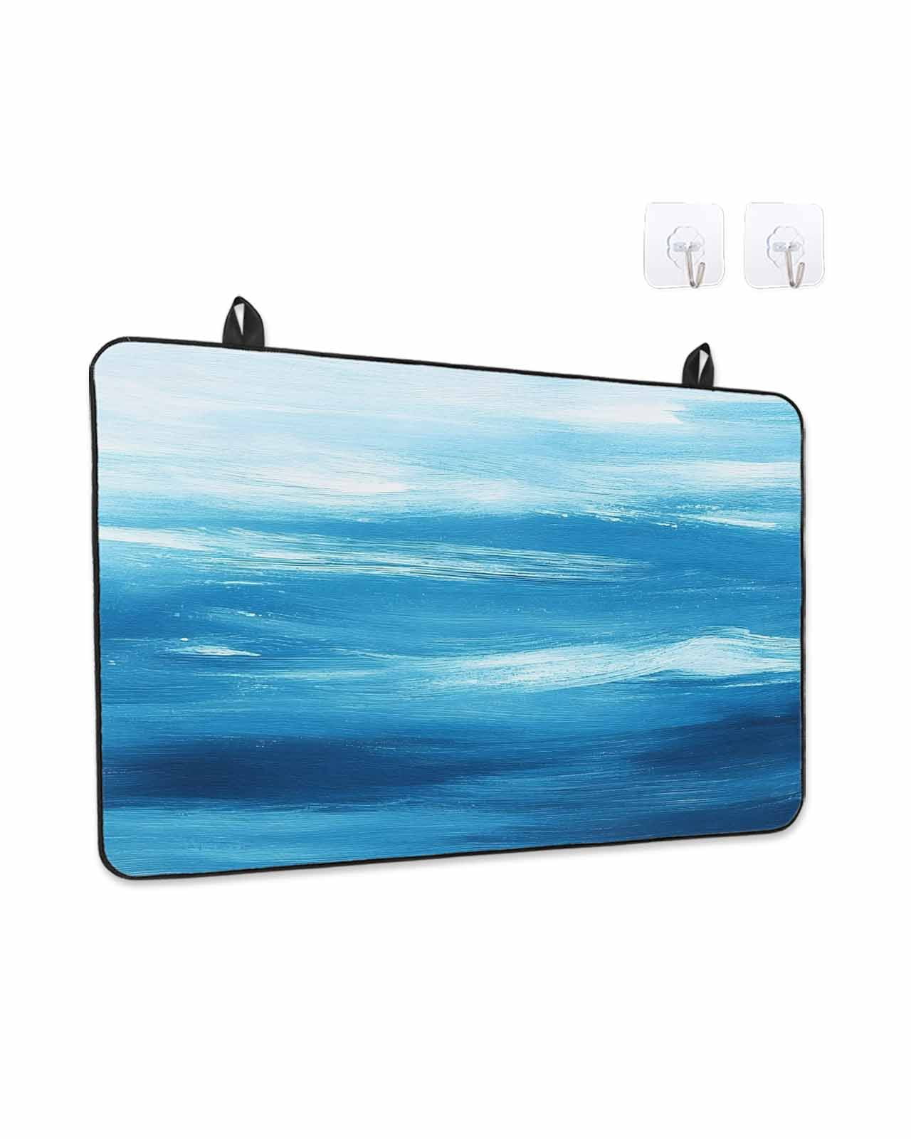 Light Blue Stove Top Covers for Electric Stove, 28'x20'' Ocean Wave ...