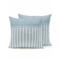 Light Blue Stripe Outdoor Throw Pillows with Inserts Set of 2, 18